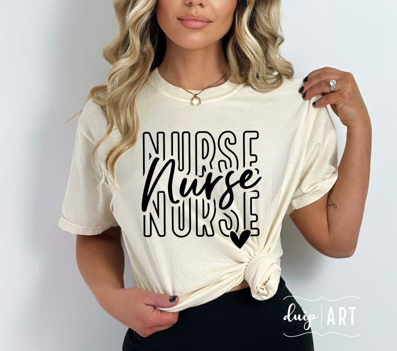 Nurse SVG PNG Digital Download - Stacked Design for Shirts or Stickers ...