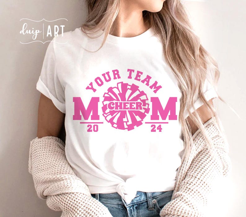 Cheer Mom Svg Dxf Eps Png, Pom Pom Cheer SVG, Custom Cheer Shirt Design ...