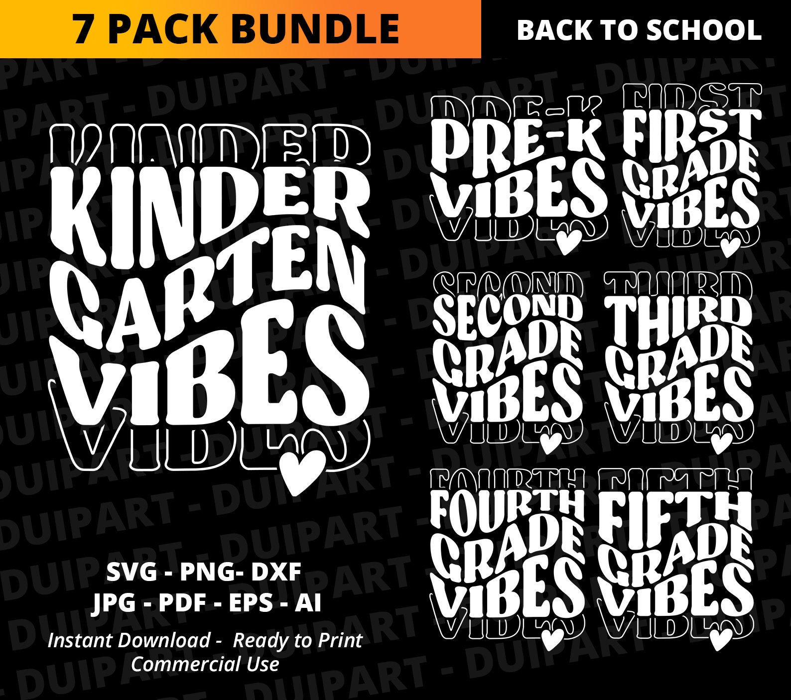Grade Vibes Bundle SVG Back to School Bundle Back to School - Etsy