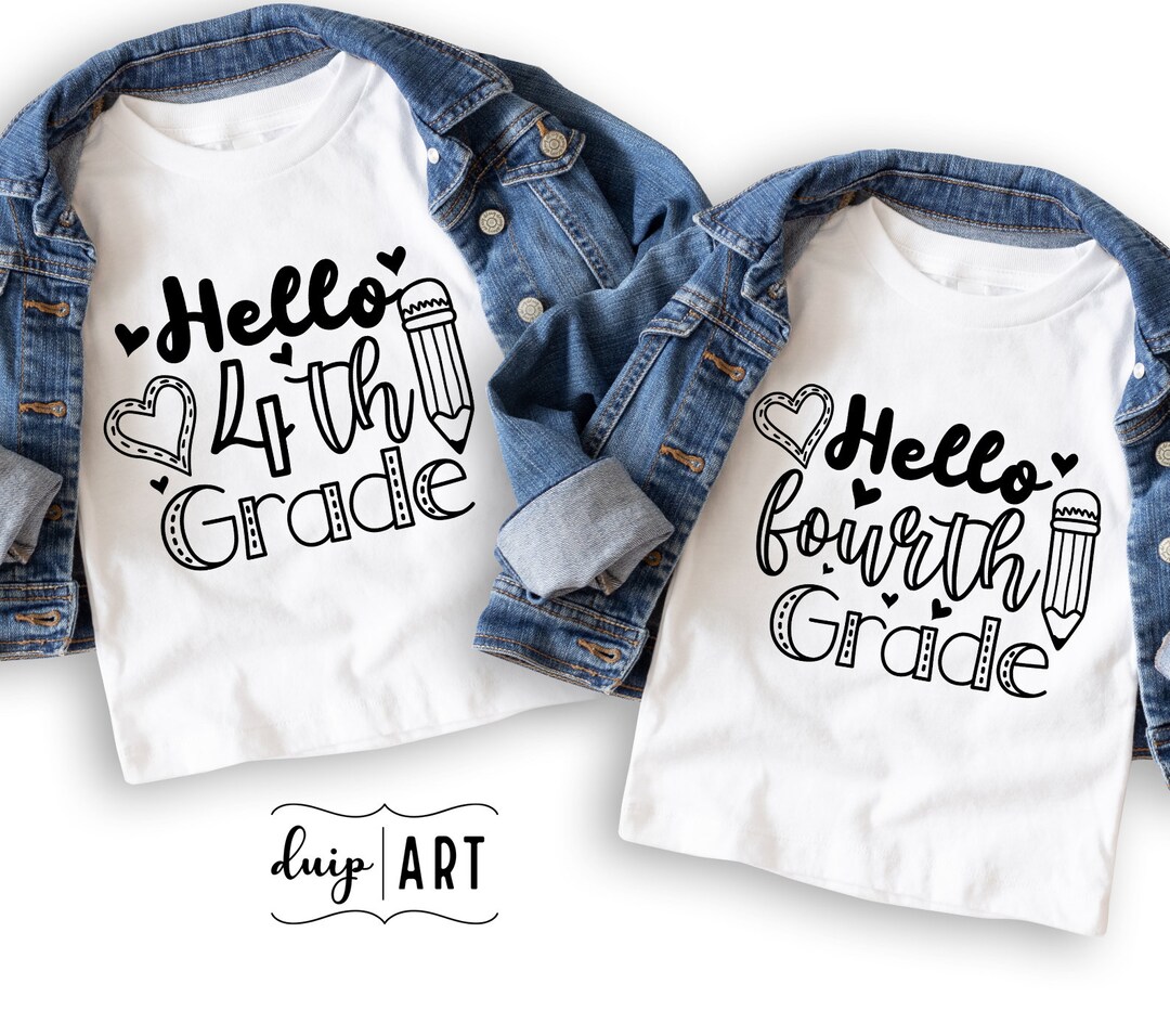 Hello Fourth Grade Svg, Hello 4th Grade Svg,back to School Svg, Cricut ...