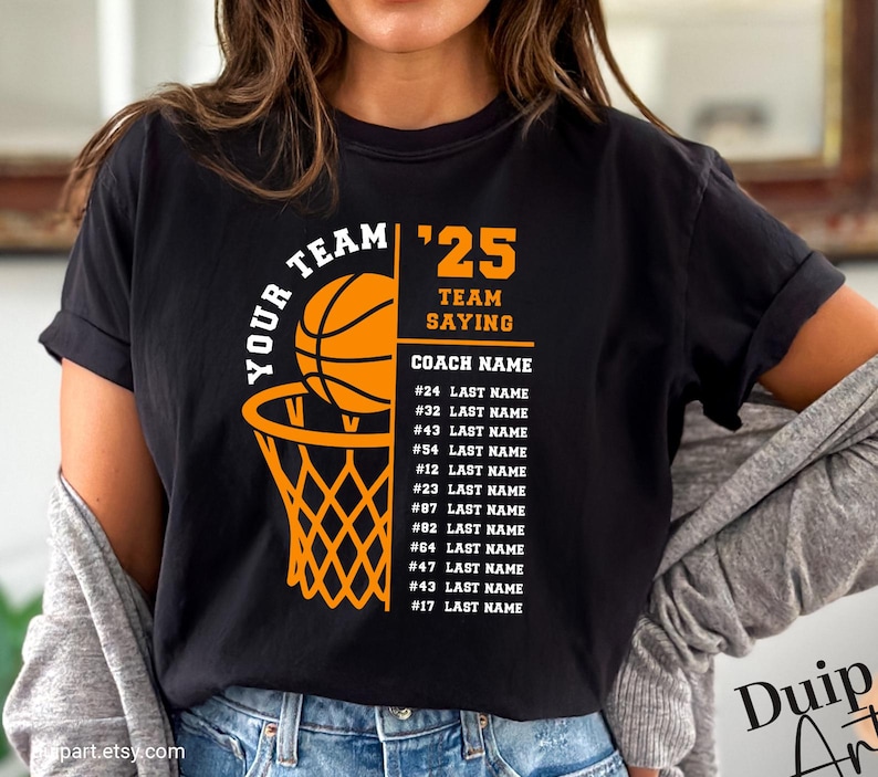 Basketball Team Roster SVG, PNG, Cricut Cut File - Etsy