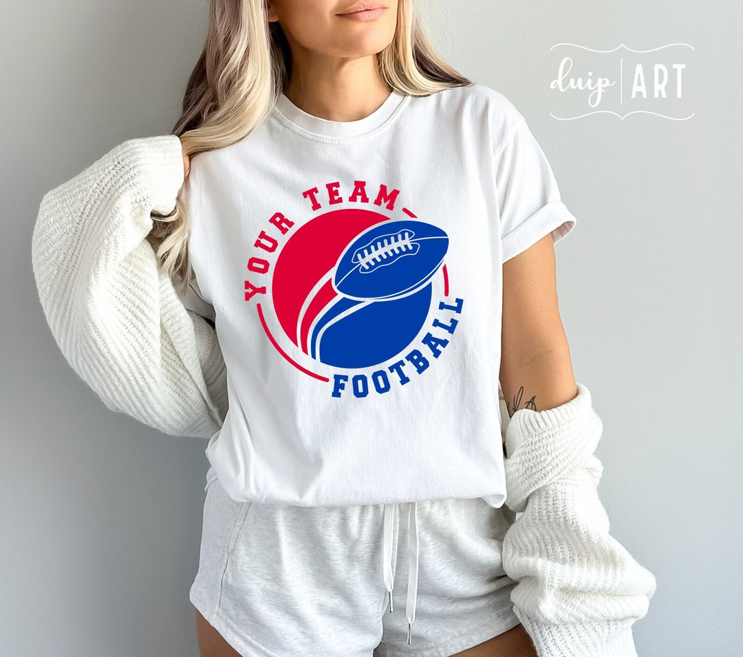 Football Team SVG Template, Customizable Name & Number (digital ...