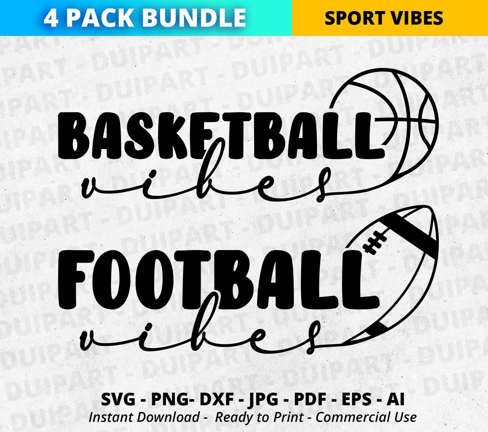 Sport Vibes SVG Bundlefootball Mom Svgbasketball Mom - Etsy