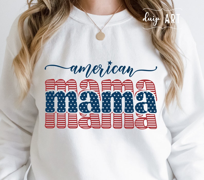 American Mama Svg4th of July Svg Patriotic Svg Independence - Etsy