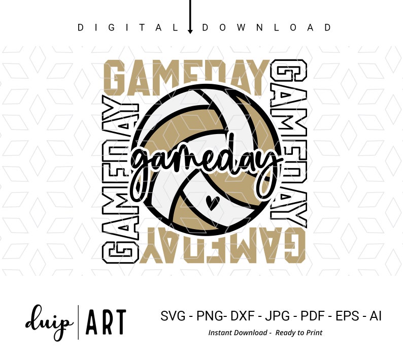 Volleyball Game Day SVG PNG, Cheer Design (digital Download) - Etsy