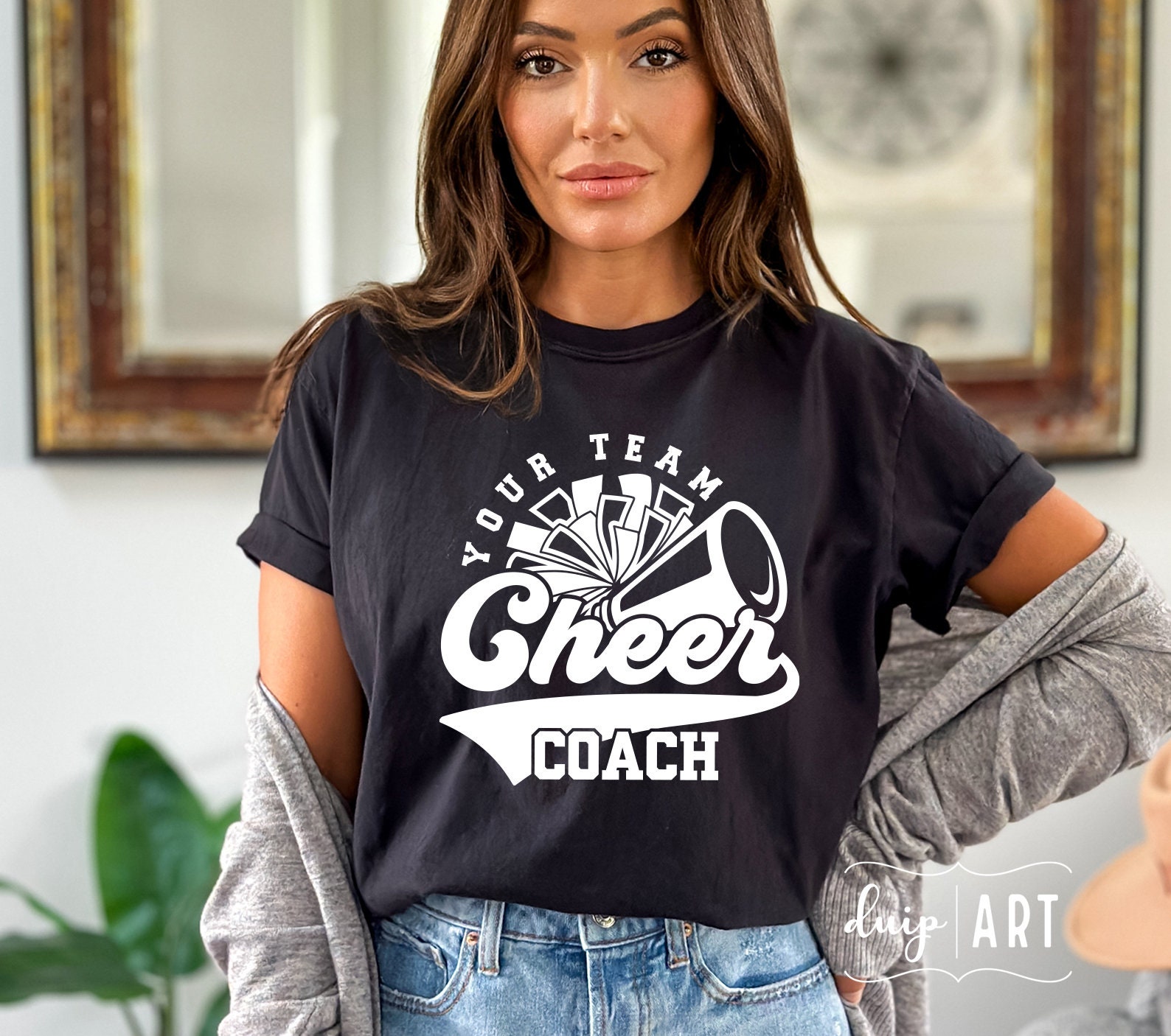 Cheer Coach SVG, Megaphone, Pom Pom, Cheerleading Team Template ...