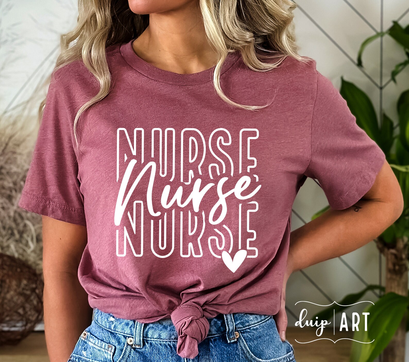 Nurse SVG PNG Digital Download - Stacked Design for Shirts or Stickers ...
