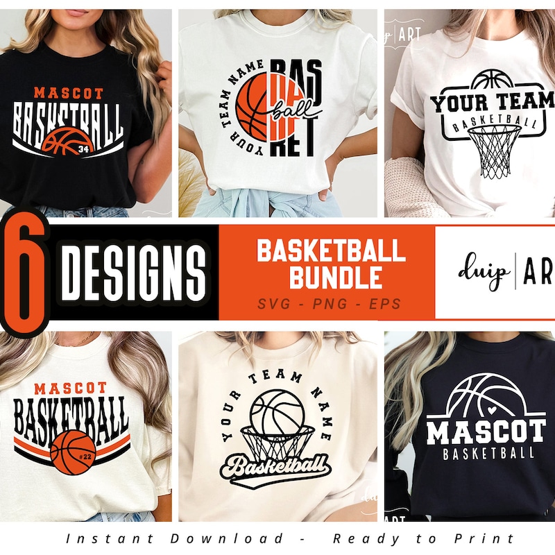 Basketball Digital Logo - Etsy