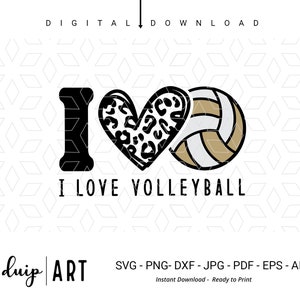 Volleyball SVG PNG, Love Volleyball Shirt Design (digital Download) - Etsy