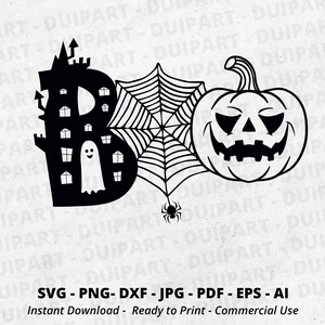 Boo SVG, Halloween Svg, Pumpkin Svg, Spiderweb Svg, Ghost Svg, Fall Svg ...