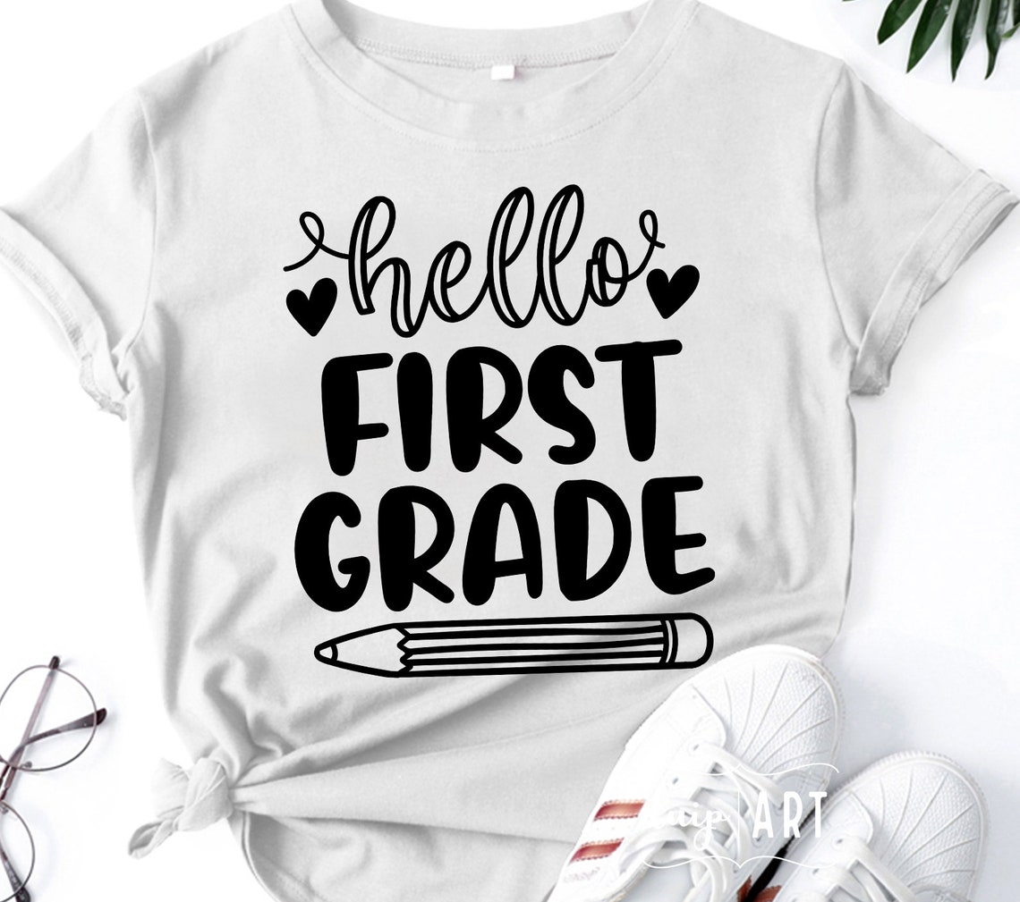 Hello First Grade Svg Hello 1st Grade Svgback to School Svg - Etsy
