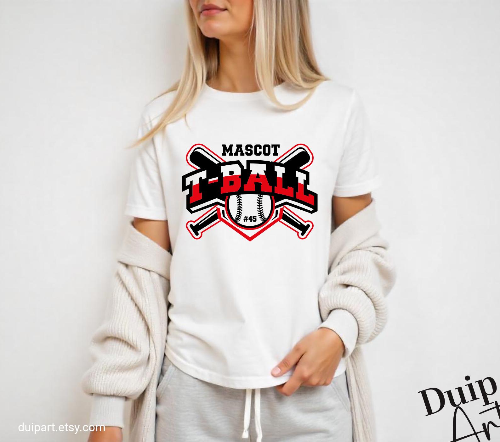 T-ball SVG PNG, T-ball Team Template Design for Cricut, Custom Sports ...