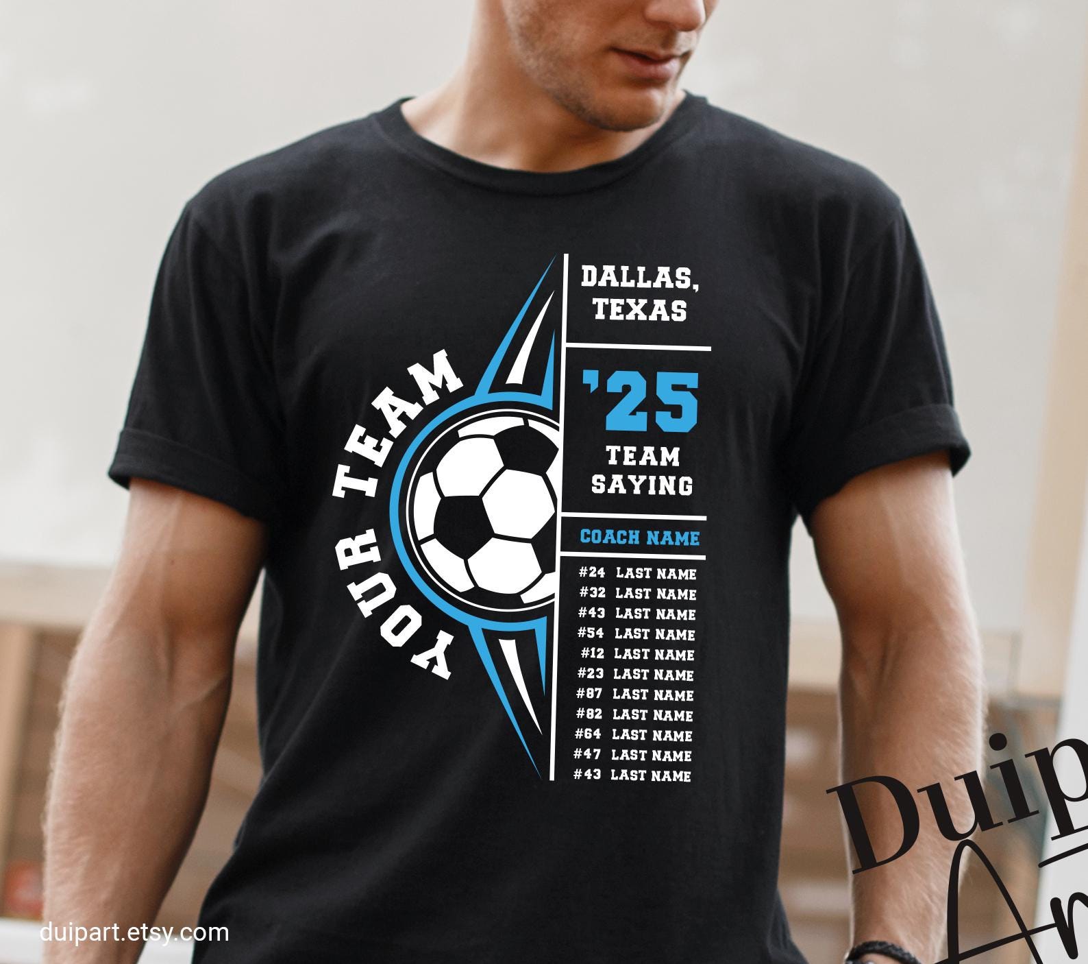 Custom Soccer Team Roster SVG, PNG, Game Day Shirt (digital Download ...