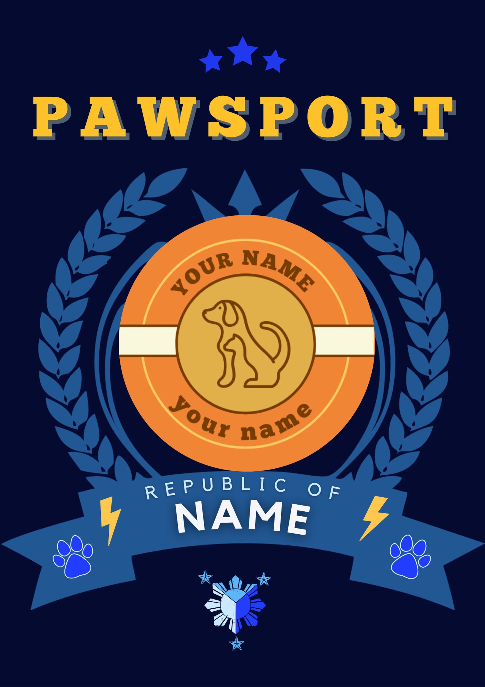 Pet "pawsport" Veterinary Health Record - Etsy