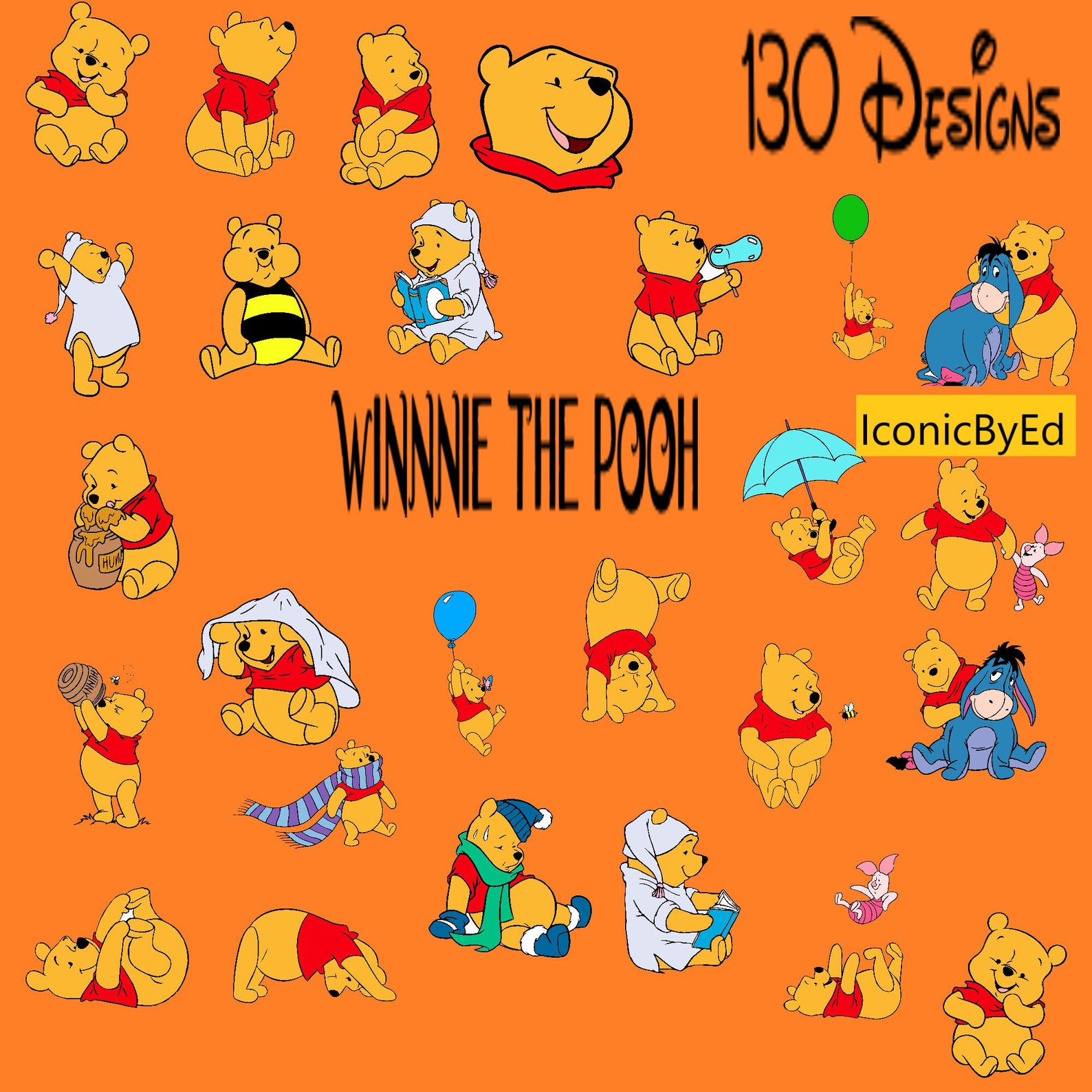 130 Winnie the Pooh LAYERED SVG Designs / Pooh Svg Png Bundle for ...