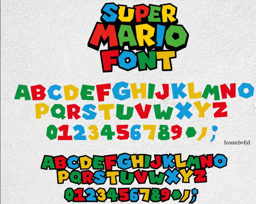 Super Mario Font, Mario Font, Super Mario Letters, Super Mario Font Svg ...