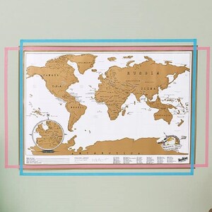 Scratch Map Original Travel Size Scratch off Map Mini | Etsy UK