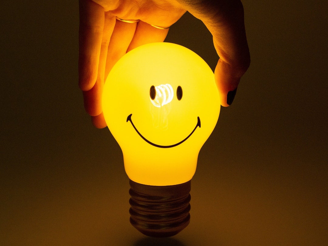 Smiley® Face Lamp Cordless Lamp Light Bulb Kids Lamp Smiley Lamp USB ...