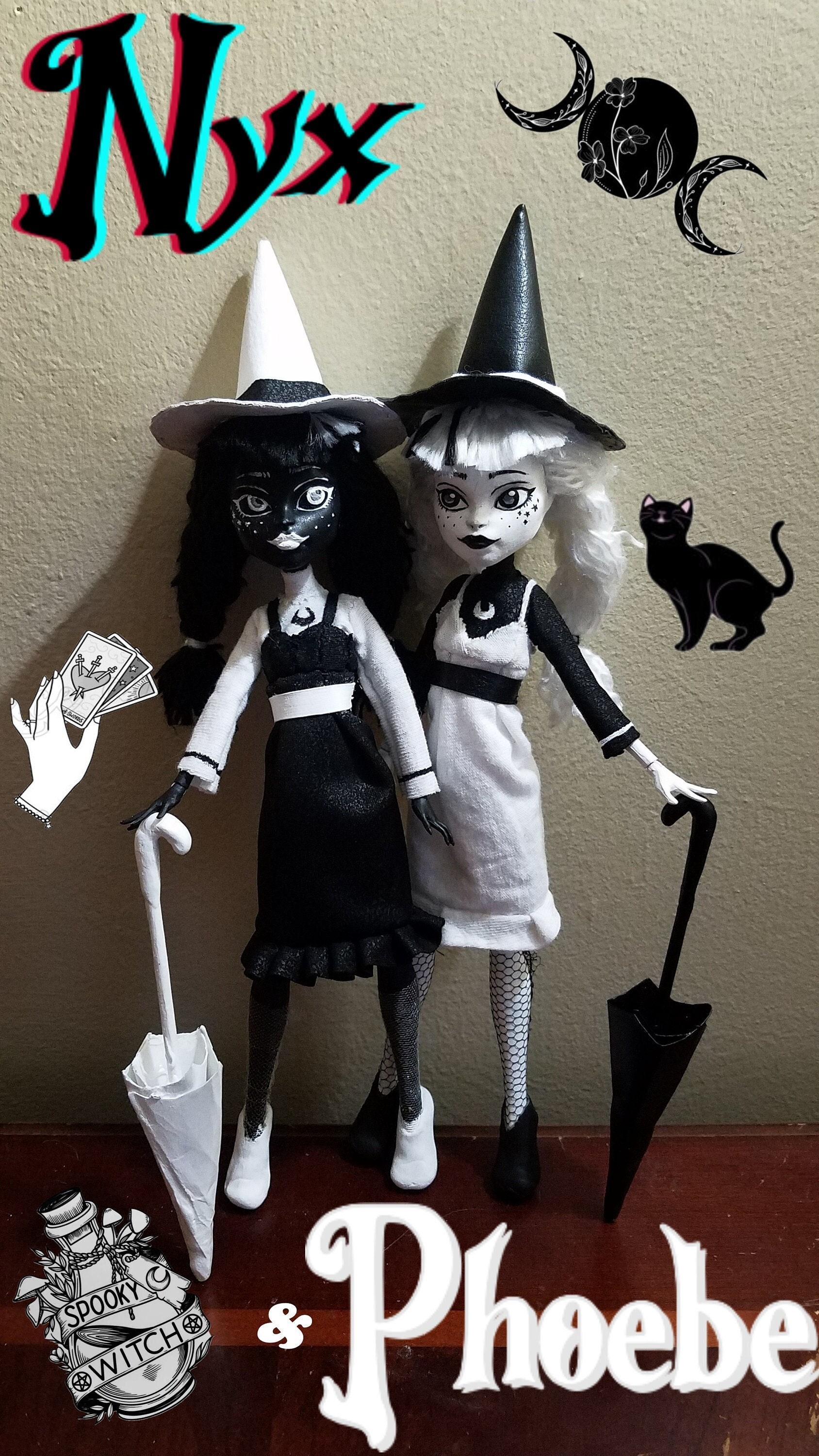 Phoebe and Nyx; Custom Dolls, Repaint, Witch/fantasy, OOAK - Etsy