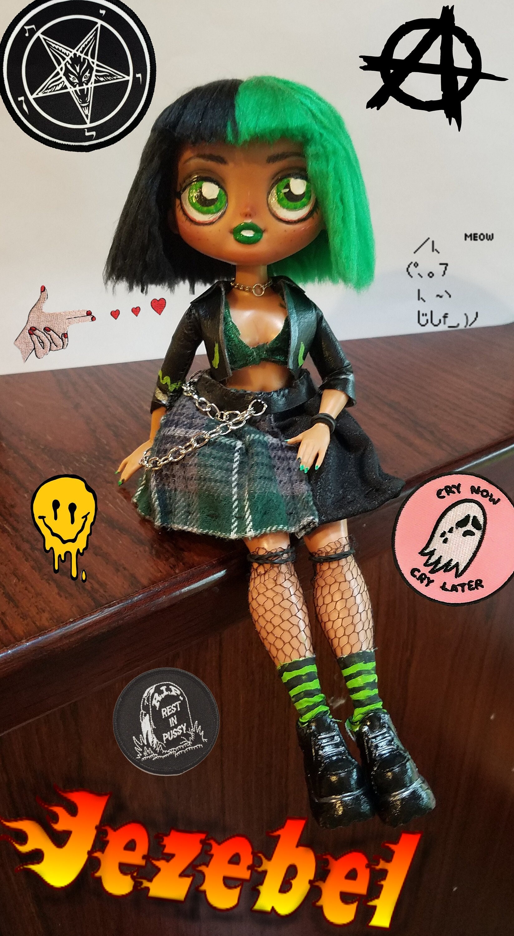 Jezebel Custom Doll, Repaint, Grunge/goth, OOAK - Etsy