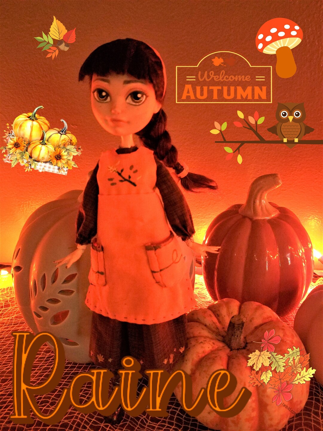 Raine; Custom Doll, Repaint, Fall/autumn, OOAK - Etsy