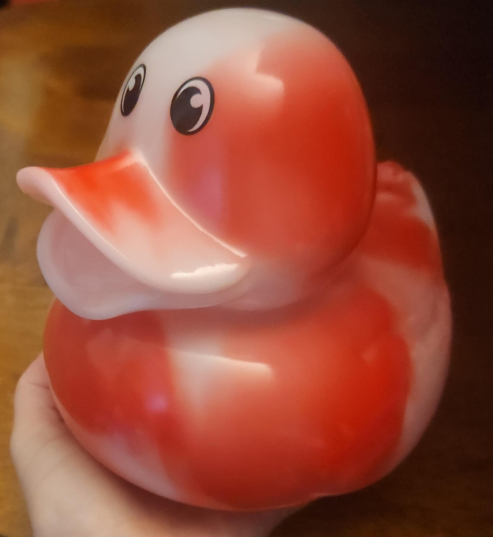 Red Marbled Rubber Duck - Etsy