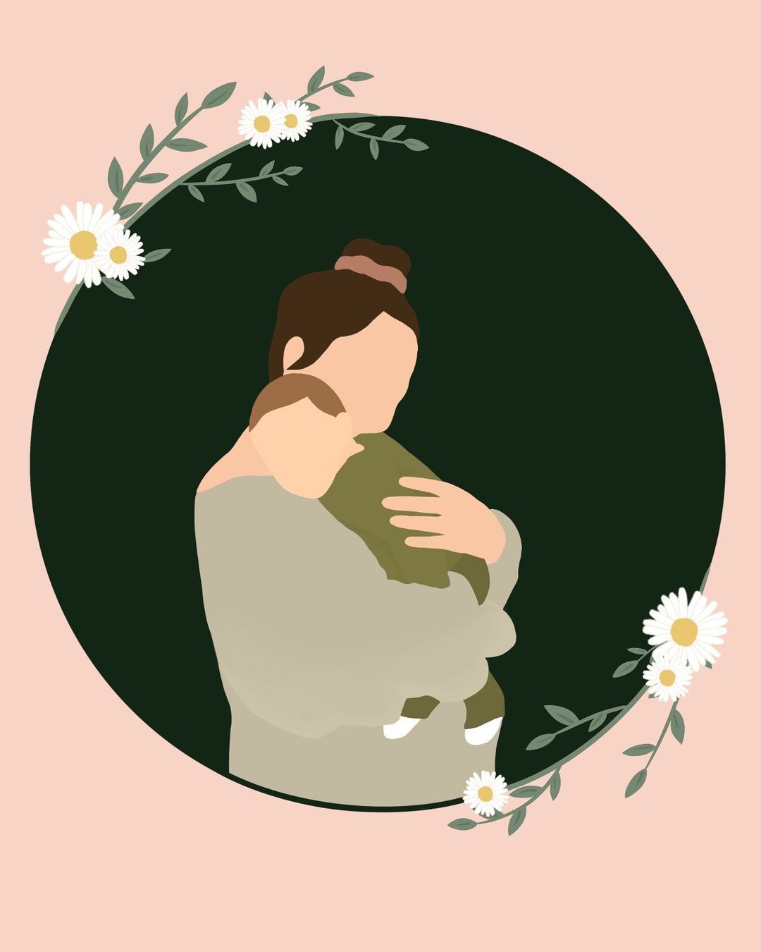 Faceless Digital Portrait Custom Portrait Digital Portrait - Etsy