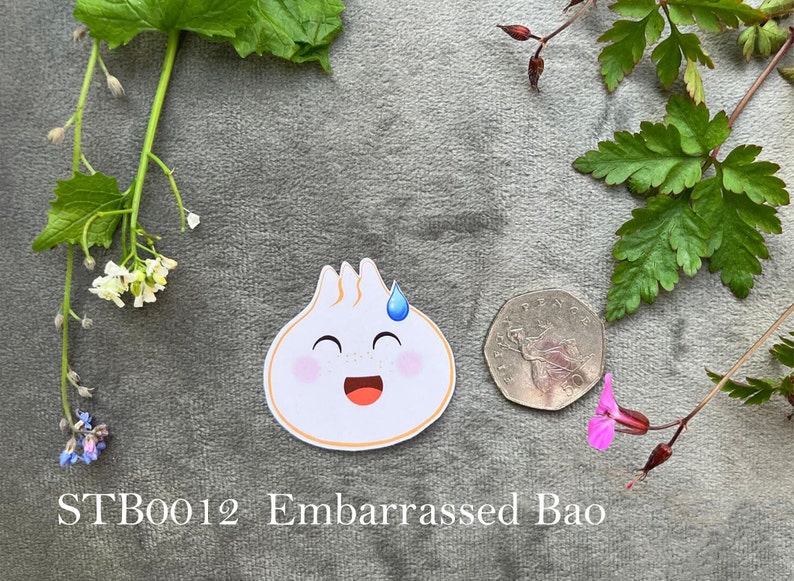 Cute Funny Kawaii Bao Bun Emoticon Moods Stickers on Glossy Paper for ...