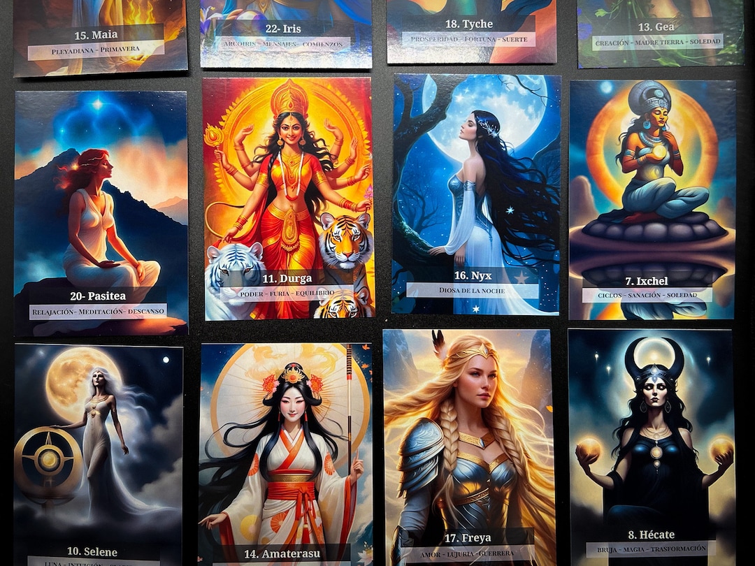 Ancestral Goddess Oracle Deck: 22 Divine Cards + Guidebook (SPANISH) - Etsy