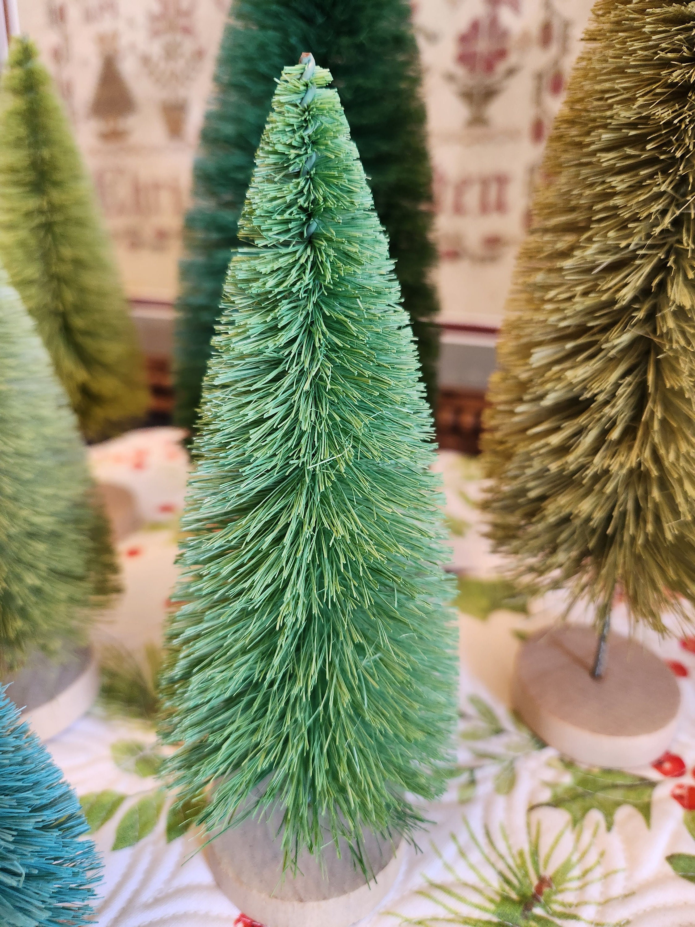 Hues of Green Bottle Brush Trees - Etsy