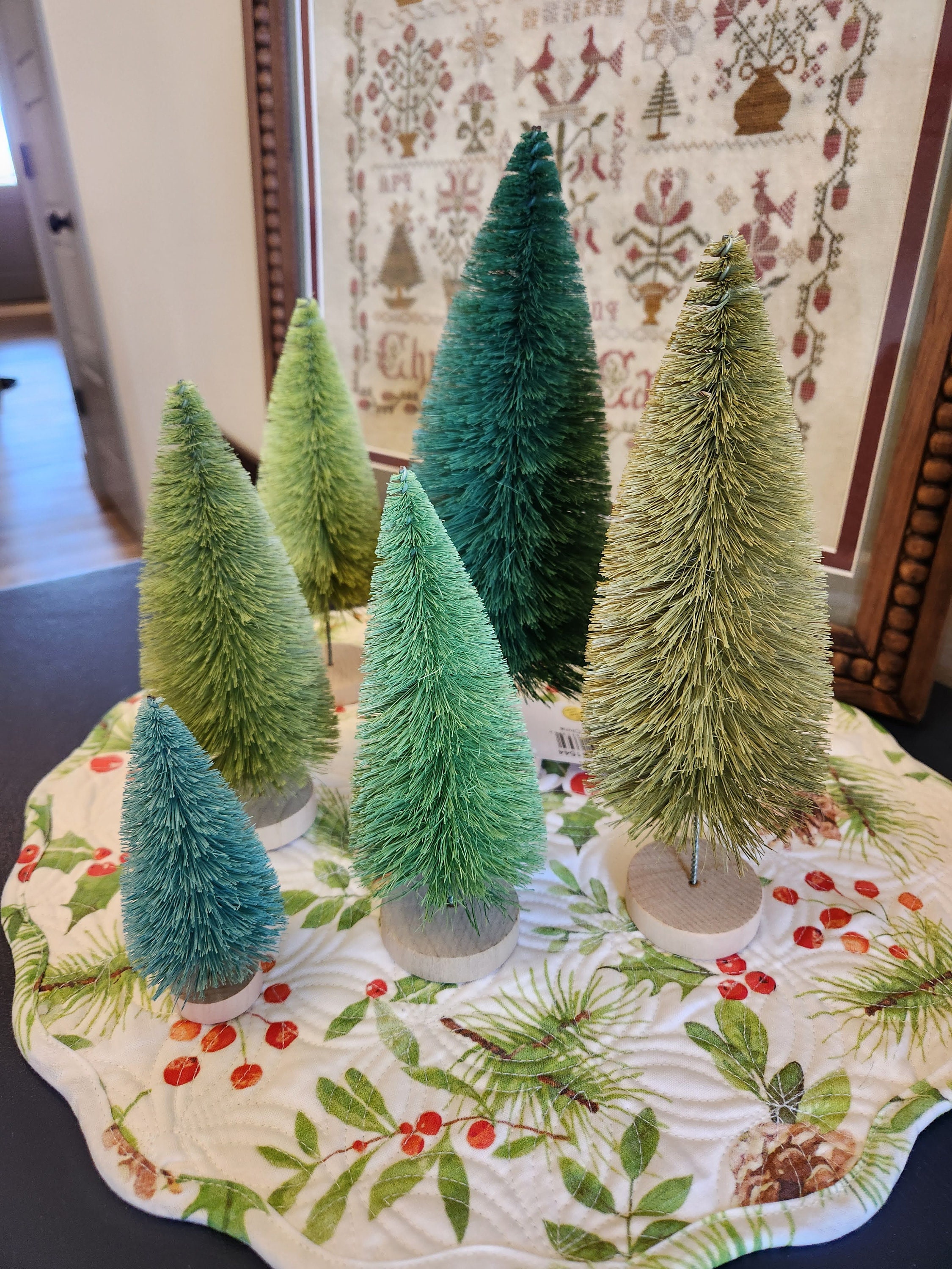 Hues of Green Bottle Brush Trees - Etsy