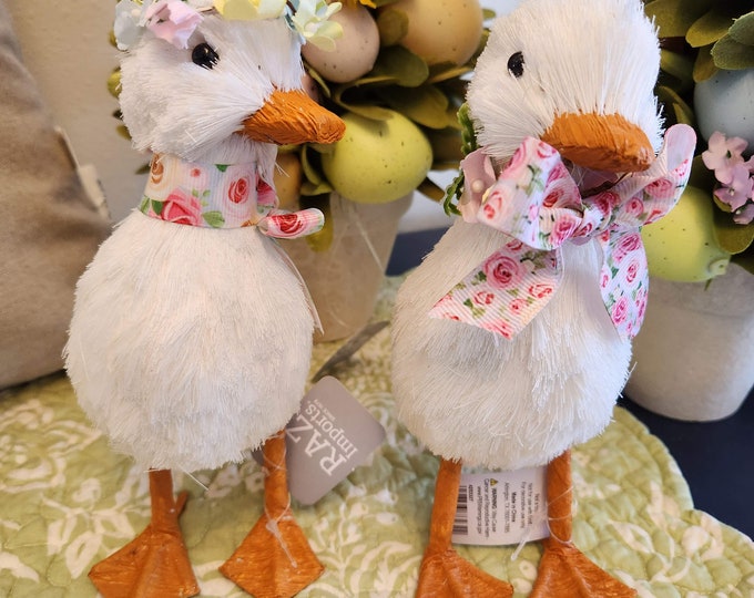 Set of 2 Sisal Ducks - Etsy
