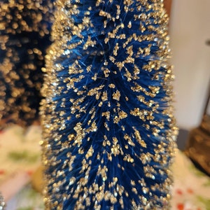 Sapphire Gold Glow Bottle Brush Trees - Etsy