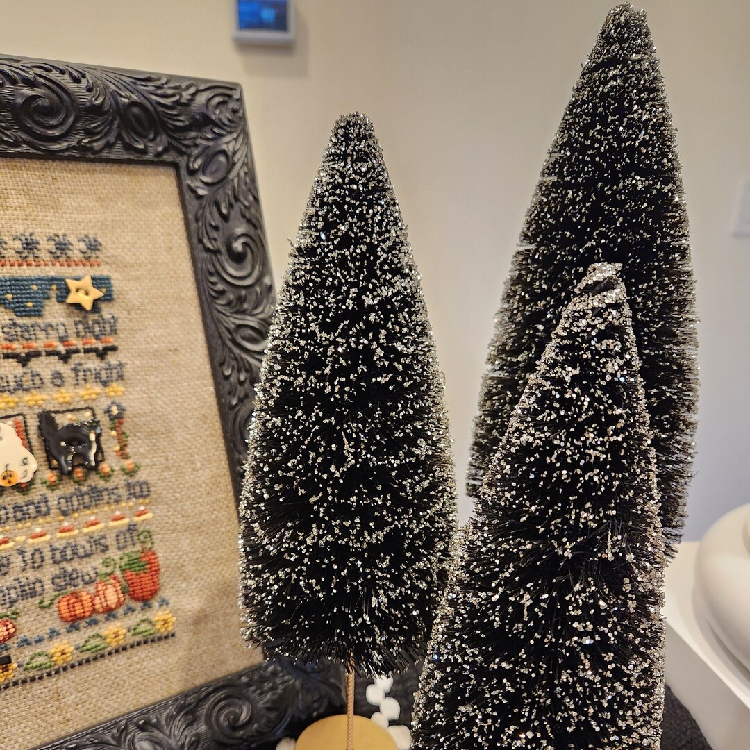 Back to Black Bottle Brush Trees - Etsy