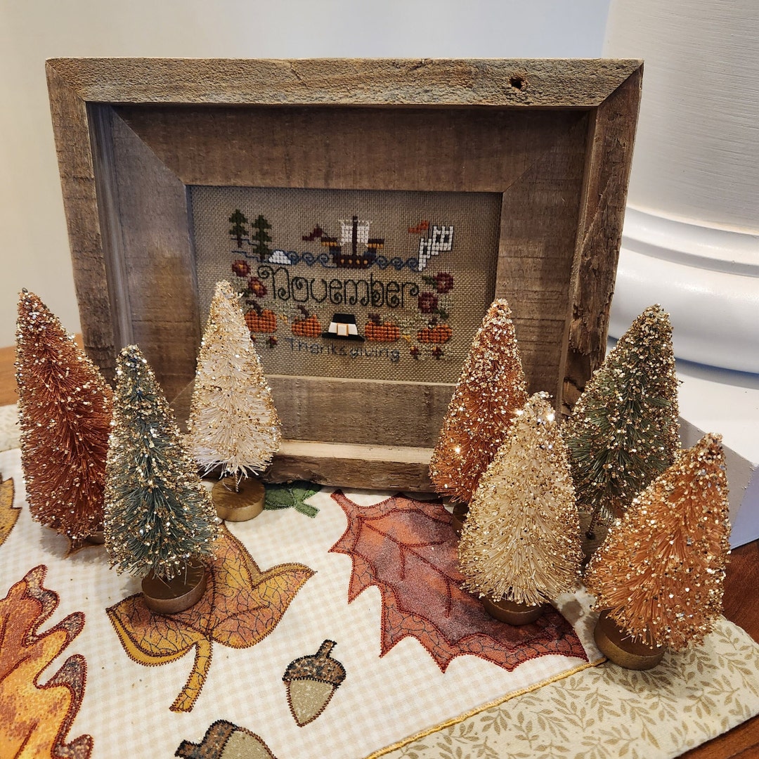 Mini Fall Bottle Brush Trees - Etsy