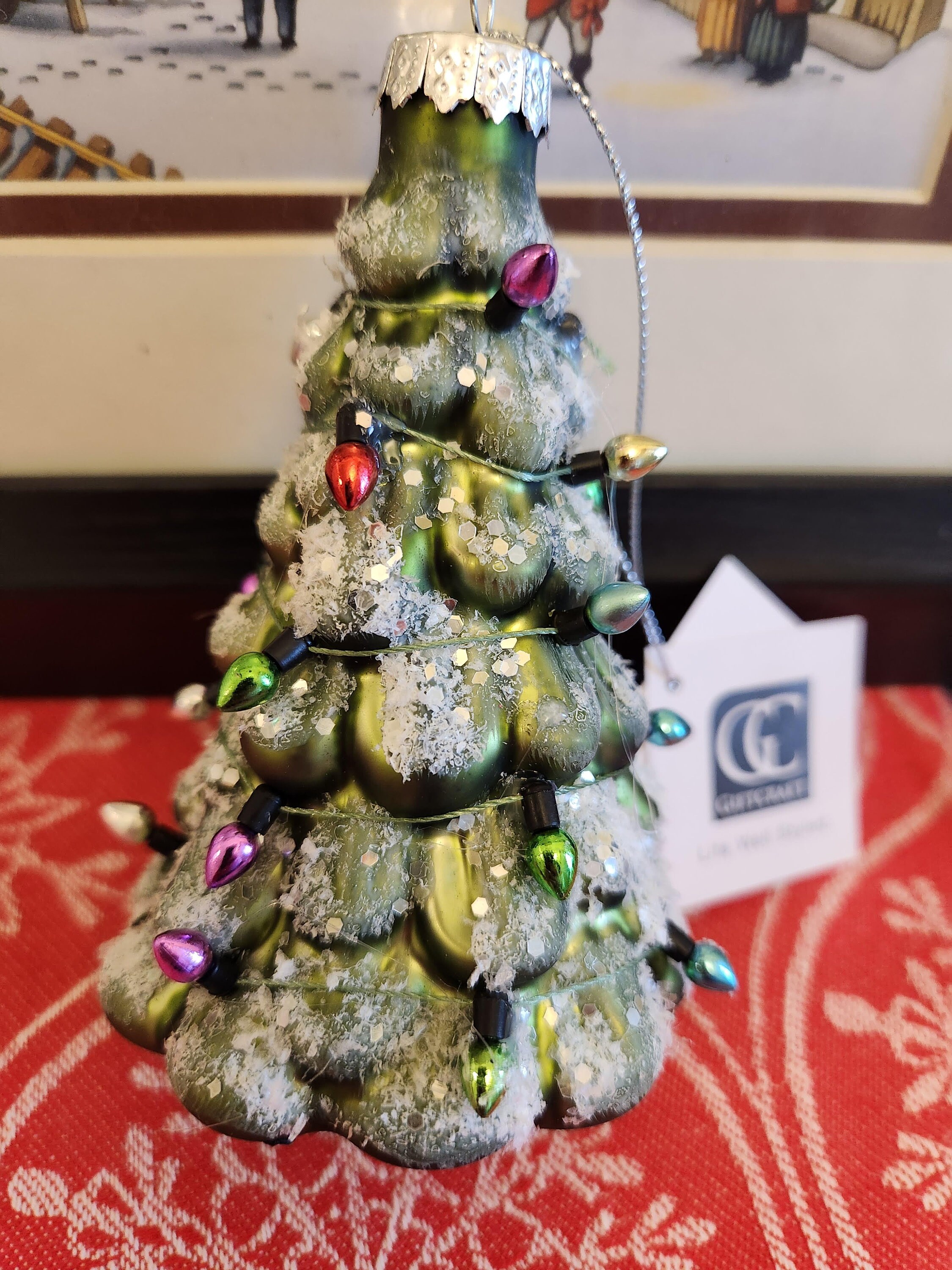 Glass Tree Ornament With Lights - Etsy