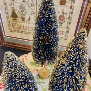 Sapphire Gold Glow Bottle Brush Trees - Etsy