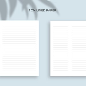 Printable Lined Paper | Set of 6 | Different Sizes | Instant Download ...