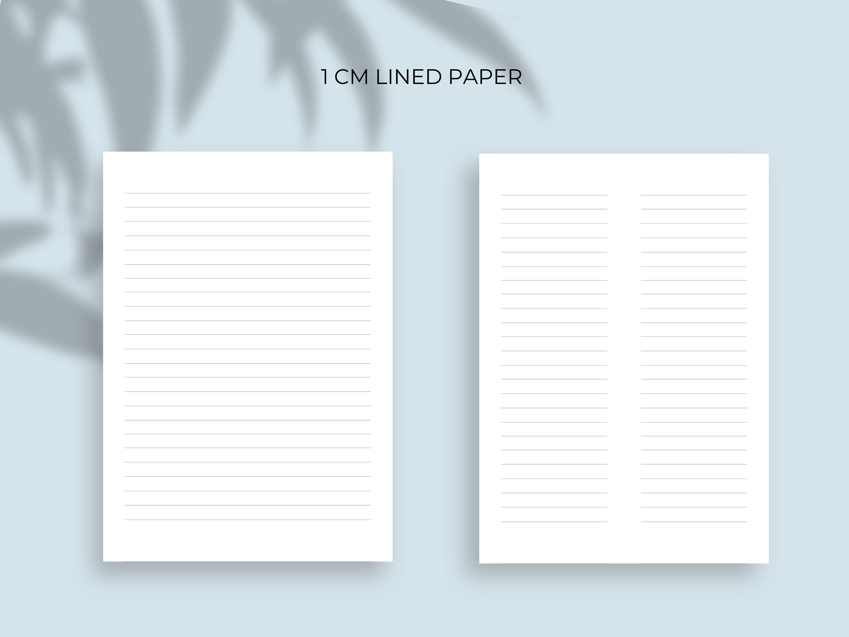 Printable Lined Paper | Set of 6 | Different Sizes | Instant Download ...
