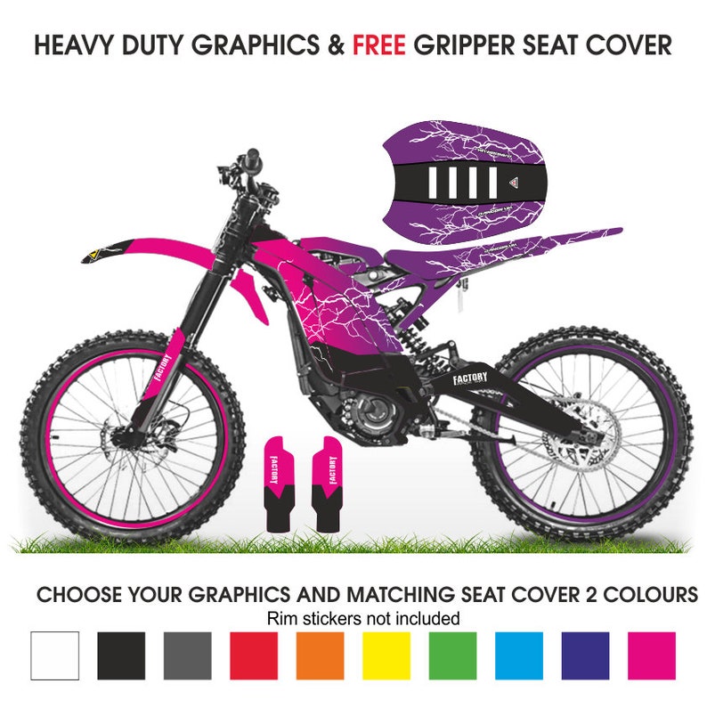 Surron MX Graphics Sticker Kit and Free Sur-ron Seat Cover - Etsy