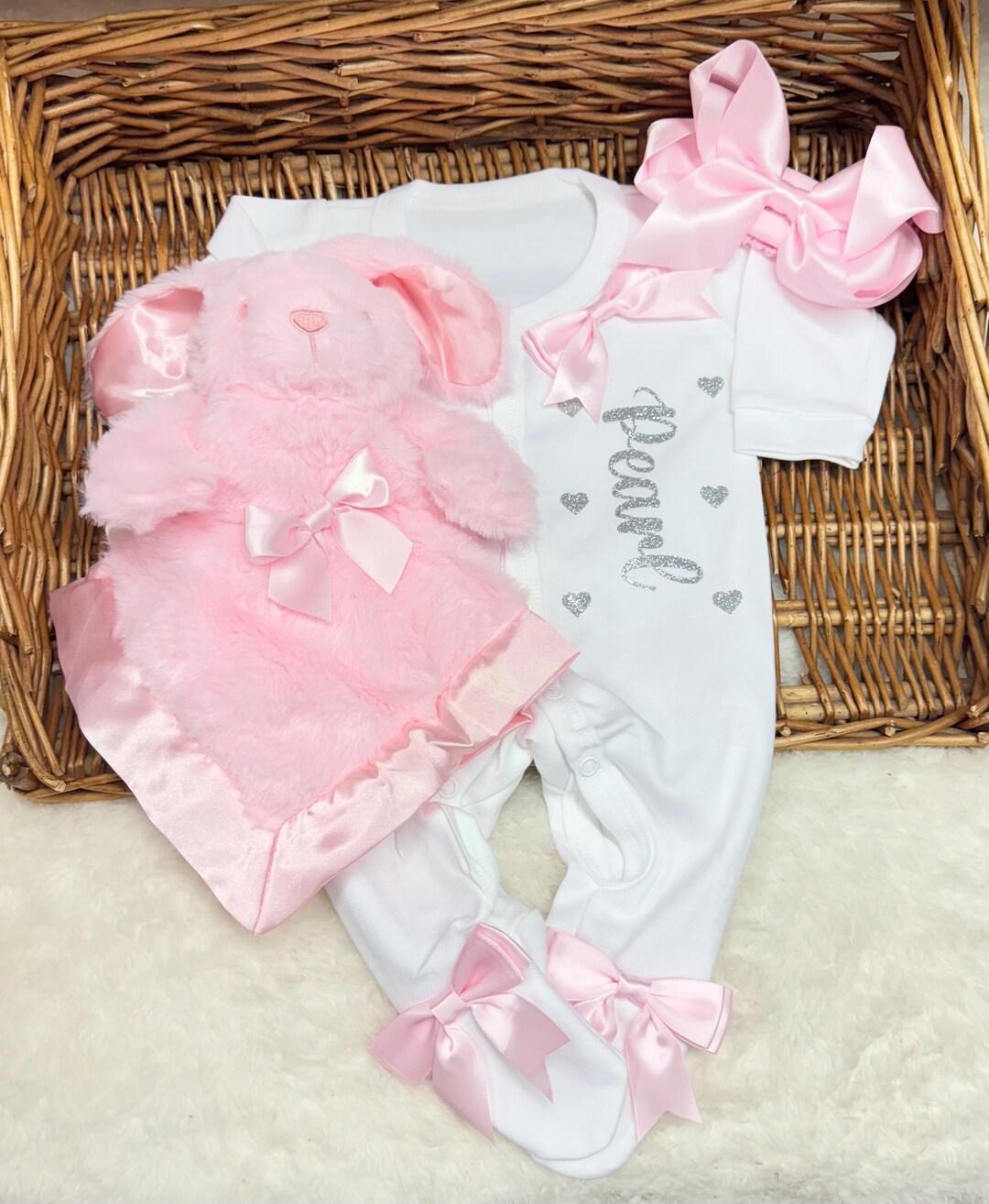 Welcome to the World Newborn Baby Girl Personalised Gift Sleep Suit ...