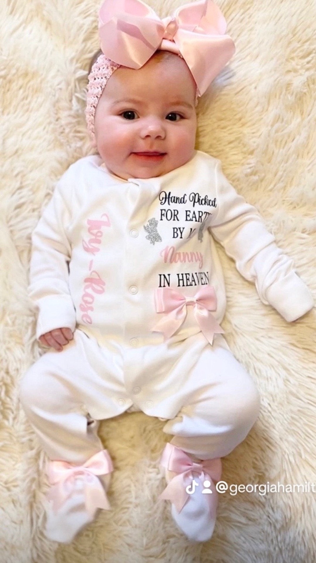 Hand Picked for Earth Heaven Newborn Baby Homecoming Set, Any Name ...
