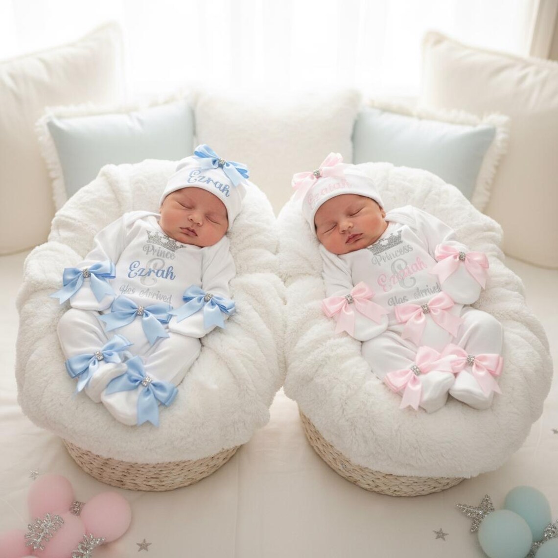 Newborn Baby Boy Girl Homecoming Outfit a FULL SET is a ROMPER Hat ...