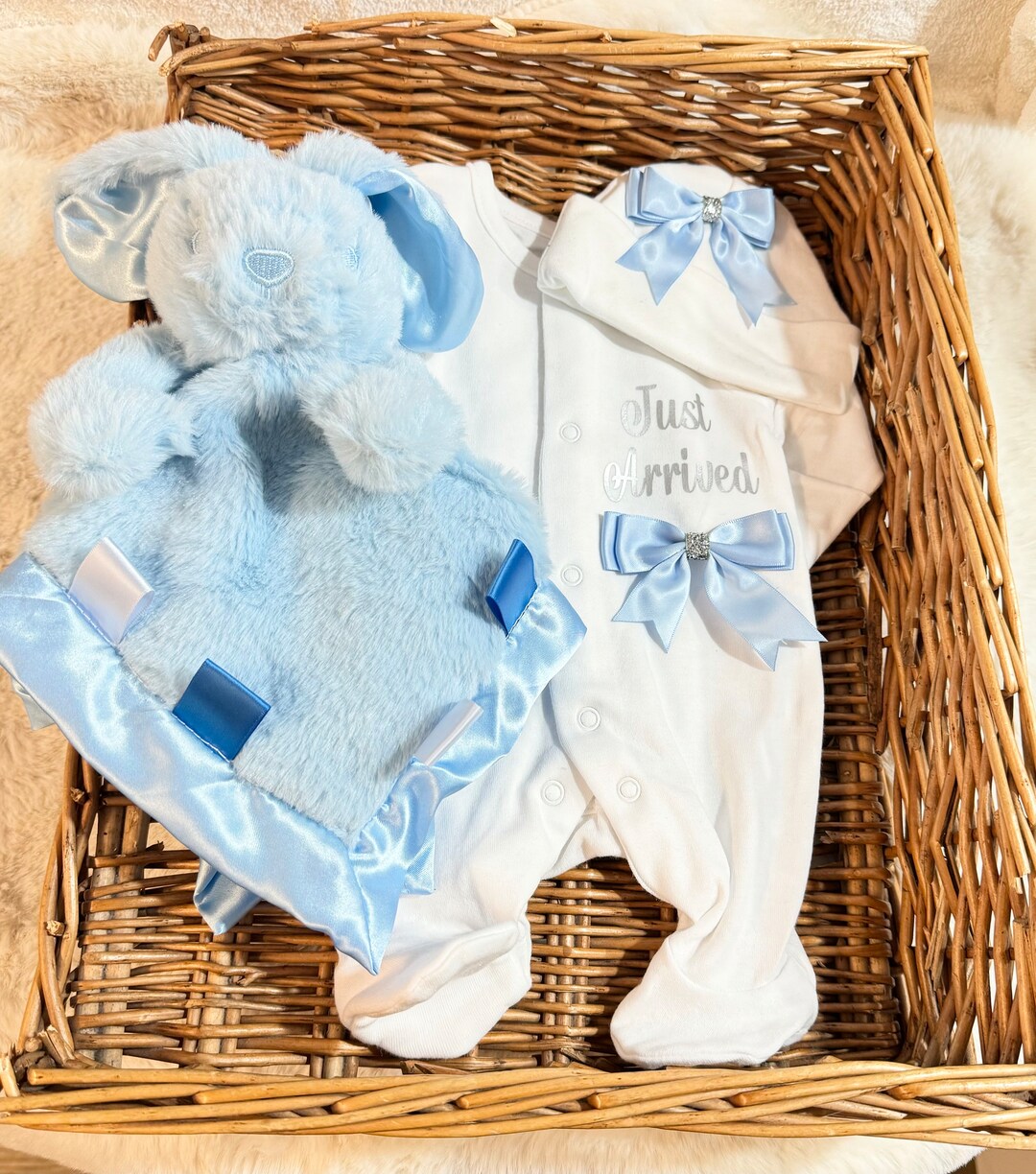 Just Arrived Newborn Baby Boy Homecoming Set, Sleepsuit/ Babygrow ...