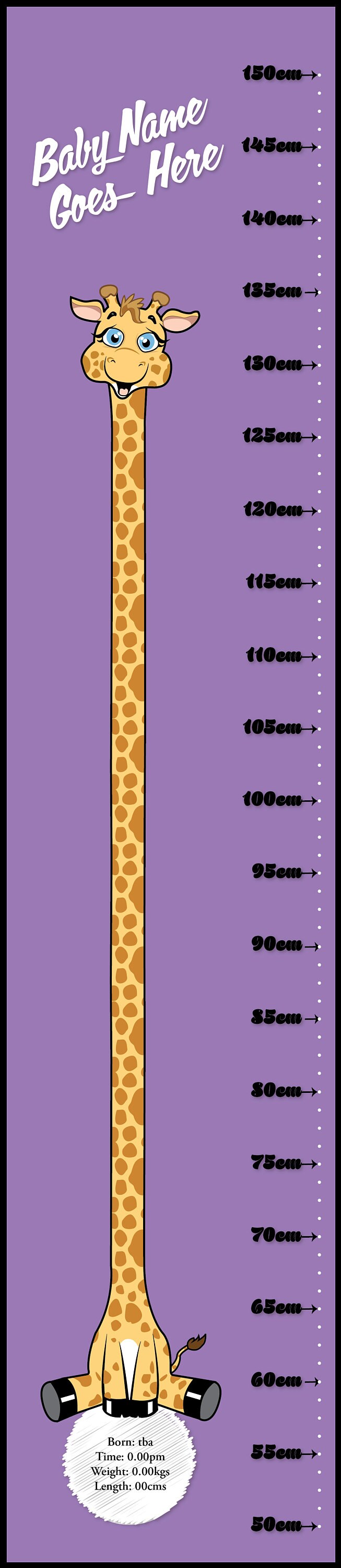 Customised Kids Height Chart print Yourself - Etsy