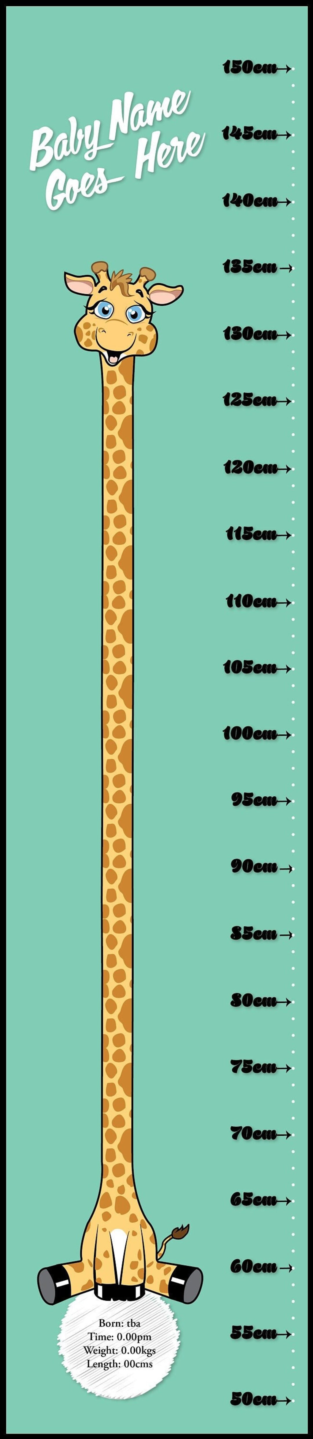 Customised Kids Height Chart (print Yourself) - Etsy