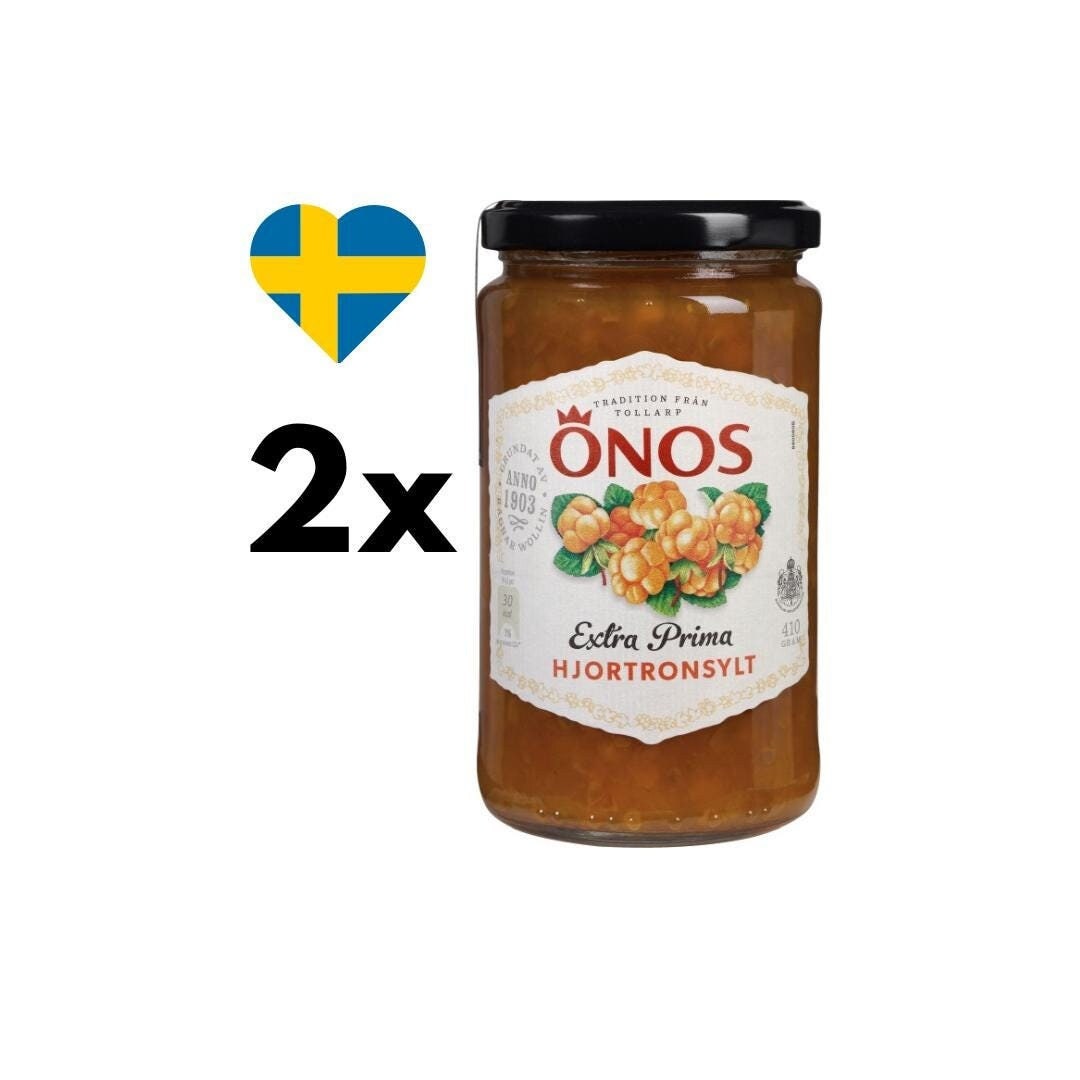 Cloudberry Jam, 2 Cans of 410 Gram, Hjortronsylt, Nordic Golden Berry ...