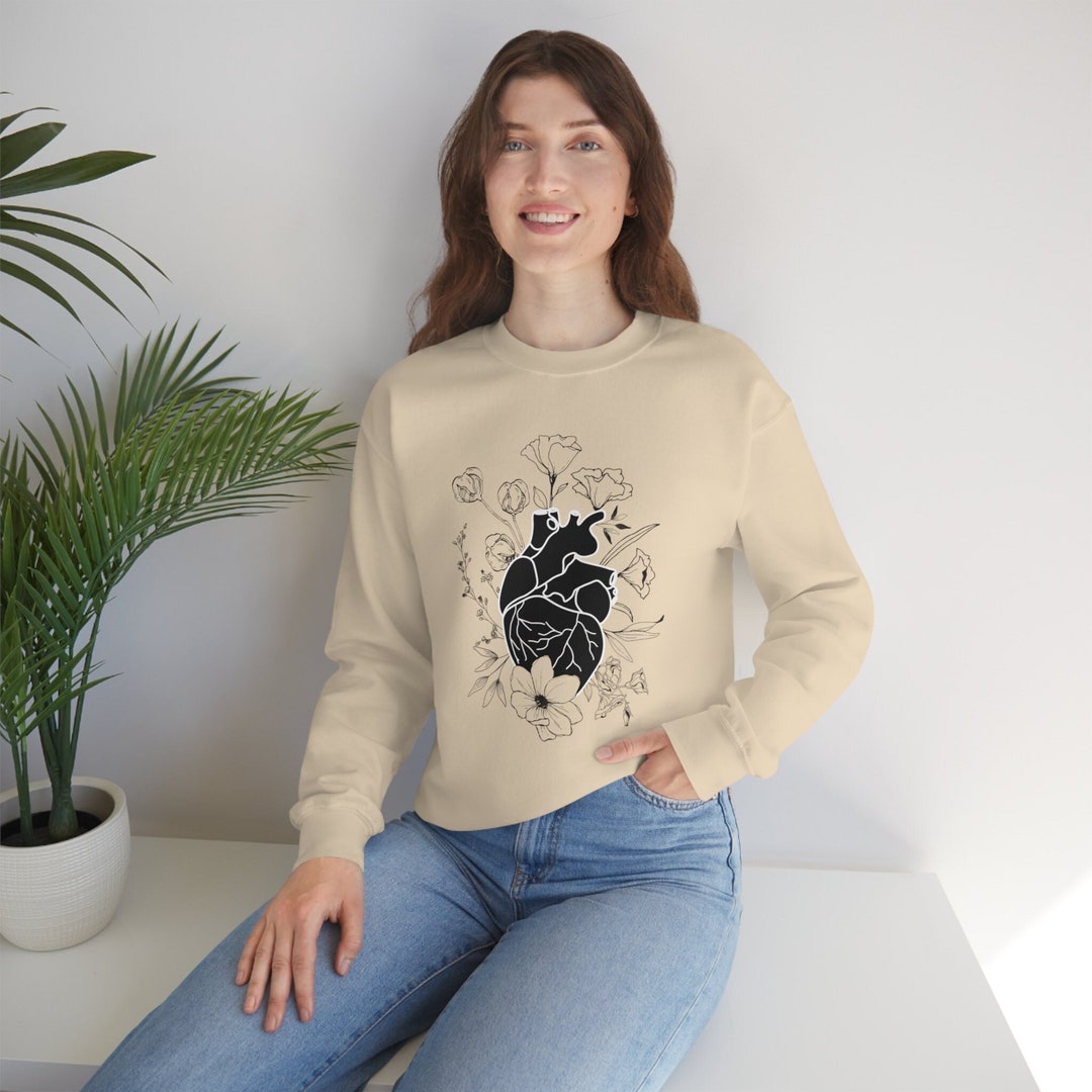 Anatomical Heart Sweatshirts, Vintage Anatomy, Trendy Cardio Gift ...