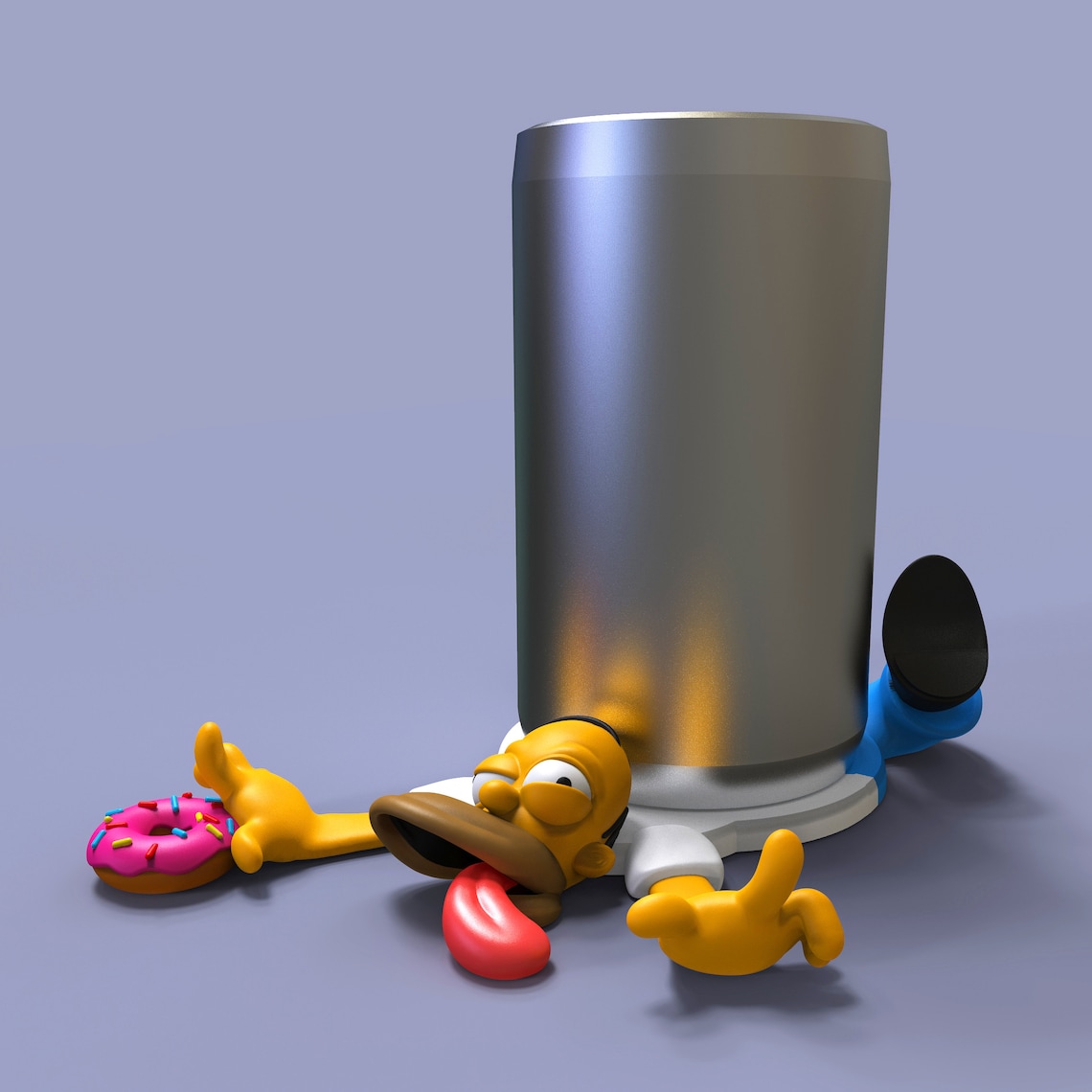 Homer Coaster STL for 3D Printing NOTE: Donut is in the File | Etsy