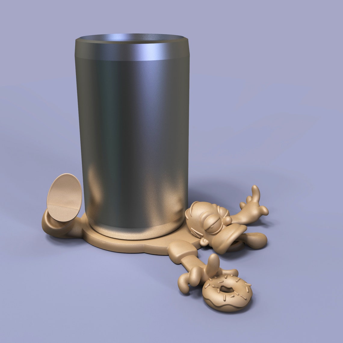 Homer Coaster STL for 3D Printing NOTE: Donut is in the File - Etsy